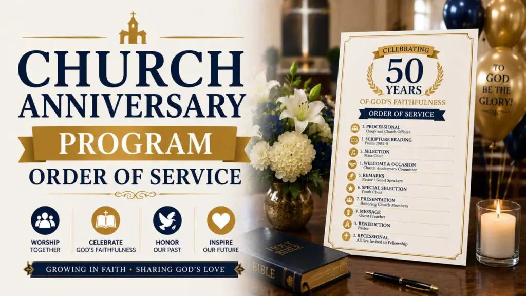Church Anniversary Program Order of Service: A Template - THE WAY WITH ...